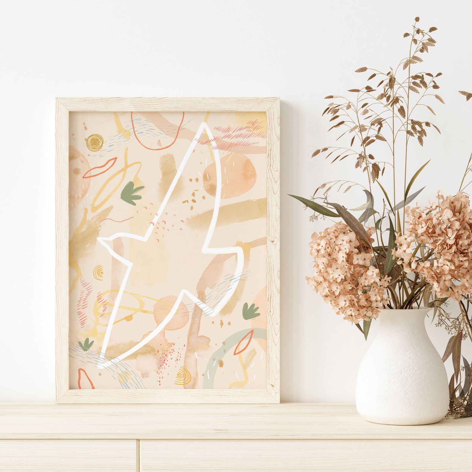 Set of 2 Beige Christian Posters, Holy Spirit Digital Wall Art, Where ...