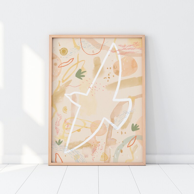Set of 2 Beige Christian Posters, Holy Spirit Digital Wall Art, Where ...