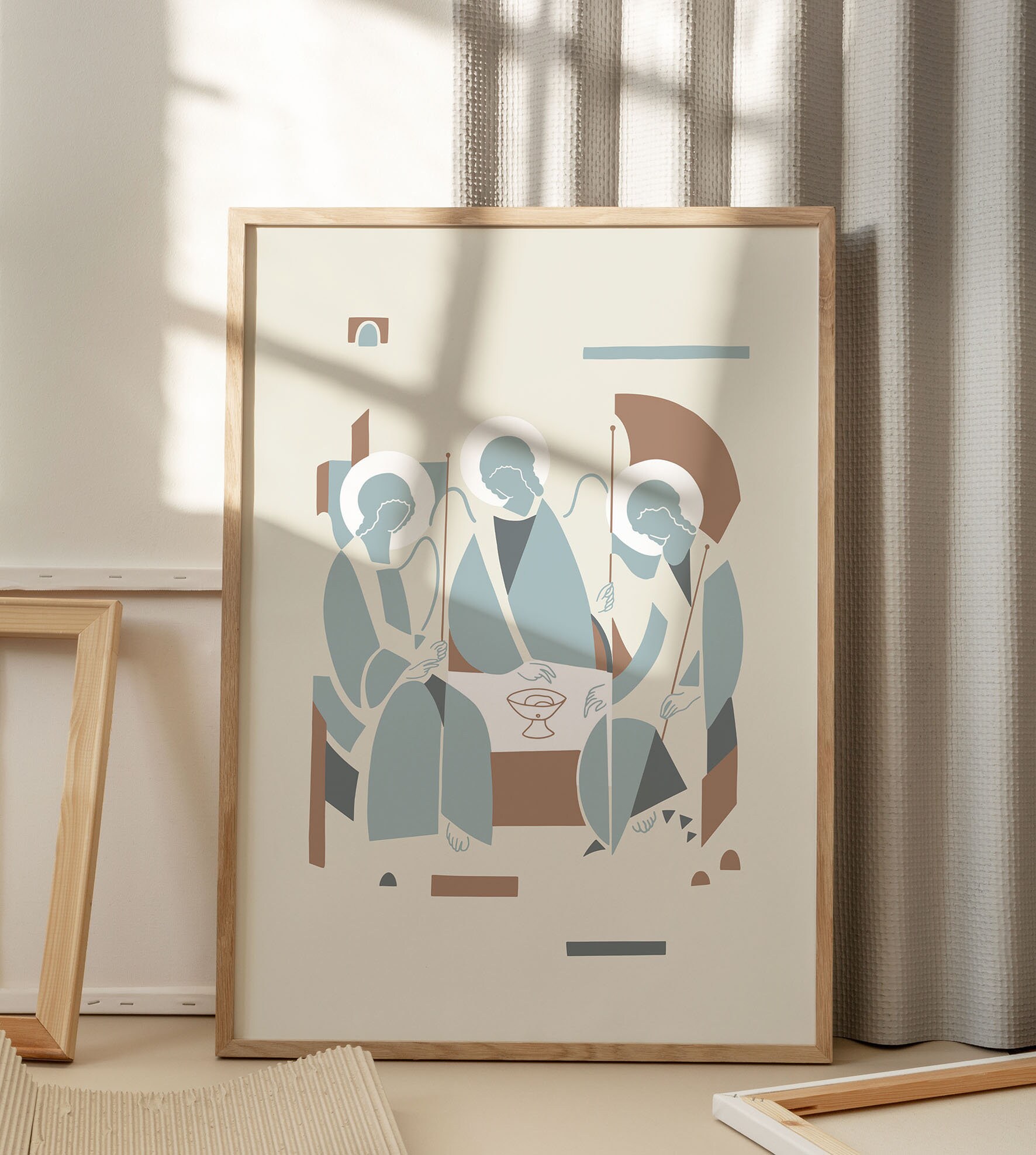 Holy Trinity Printable, Modern Rublow Icon, Modern Christian ...