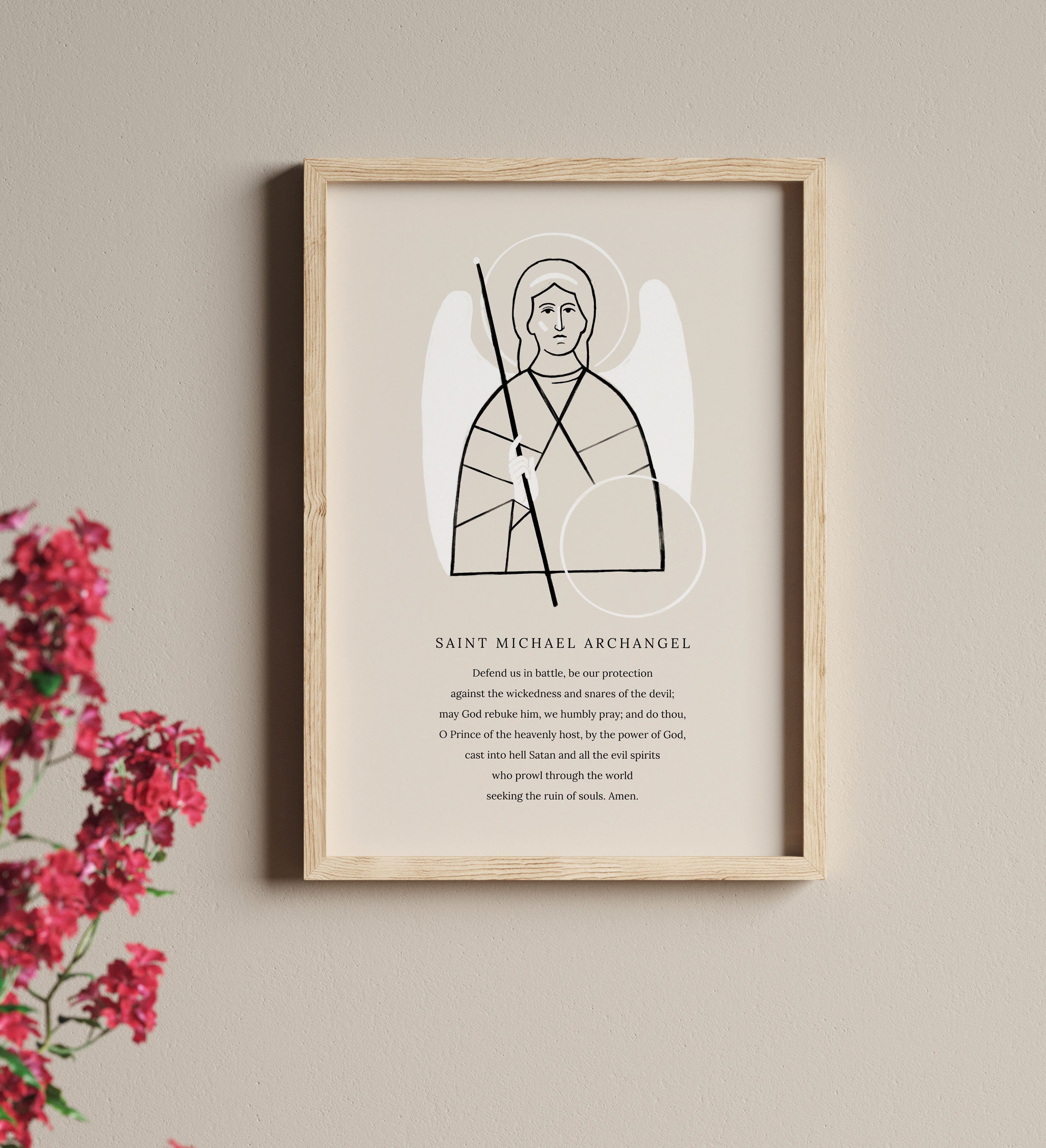 Saint Michael the Archangel Prayer Printable, Catholic Wall Art, St ...