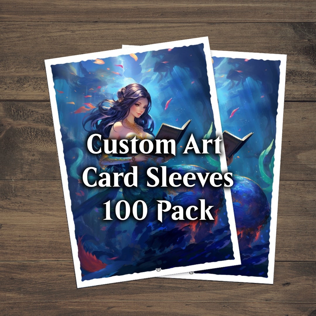100 Custom Card Game Sleeves Custom Printed Sleeves 100pk For Magic And