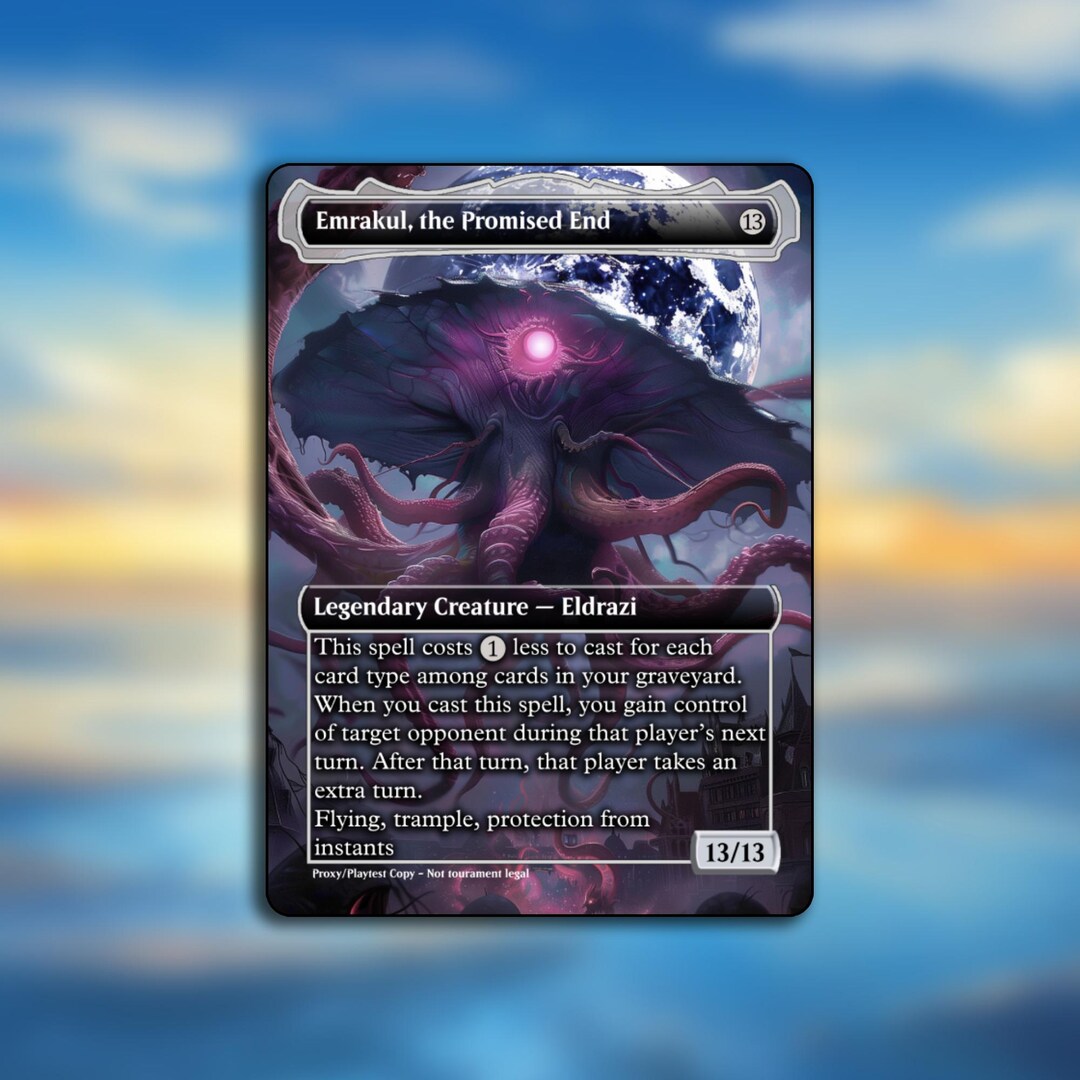 Emrakul, the Promised End MTG Proxy Clear Frame Custom Art Game Cards for Commander MTG Proxy ...