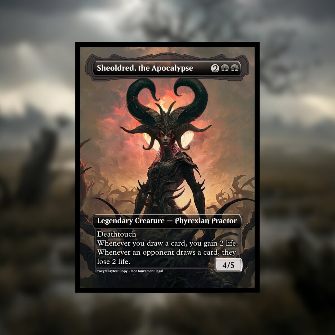 Proxy Card For Friendly Play Knight Style Sheoldred MTG Proxy Card ...