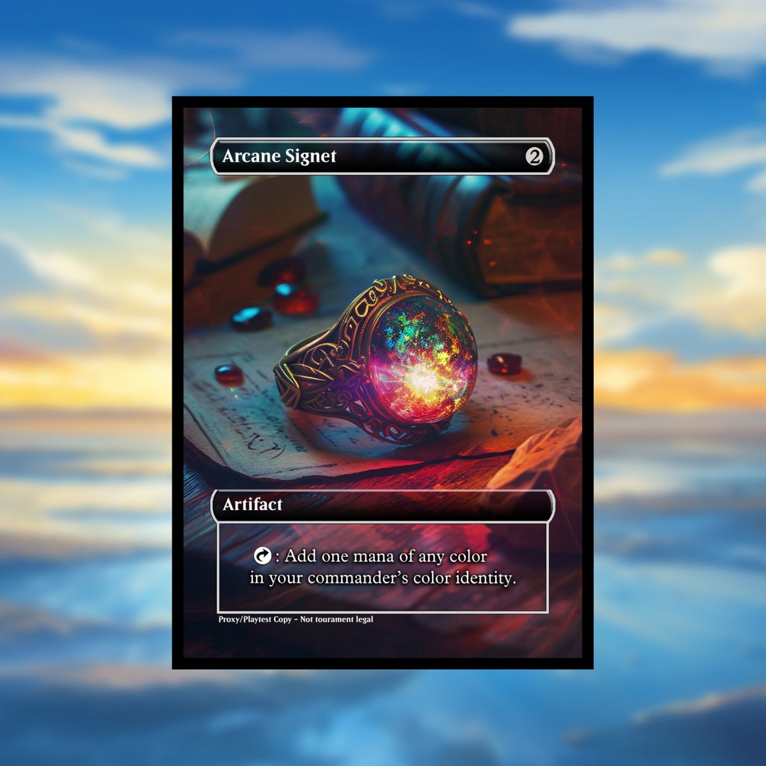Arcane Signet MTG Proxy Clear Frame Custom Game Card for Commander ...