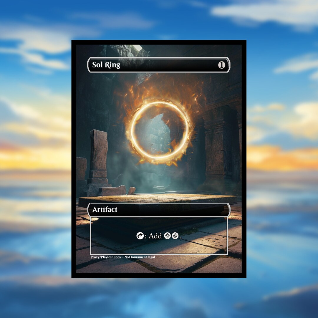 Sol Ring Proxy Clear Frame Custom Game Card for Commander Proxy Sol Ring Proxies - Etsy
