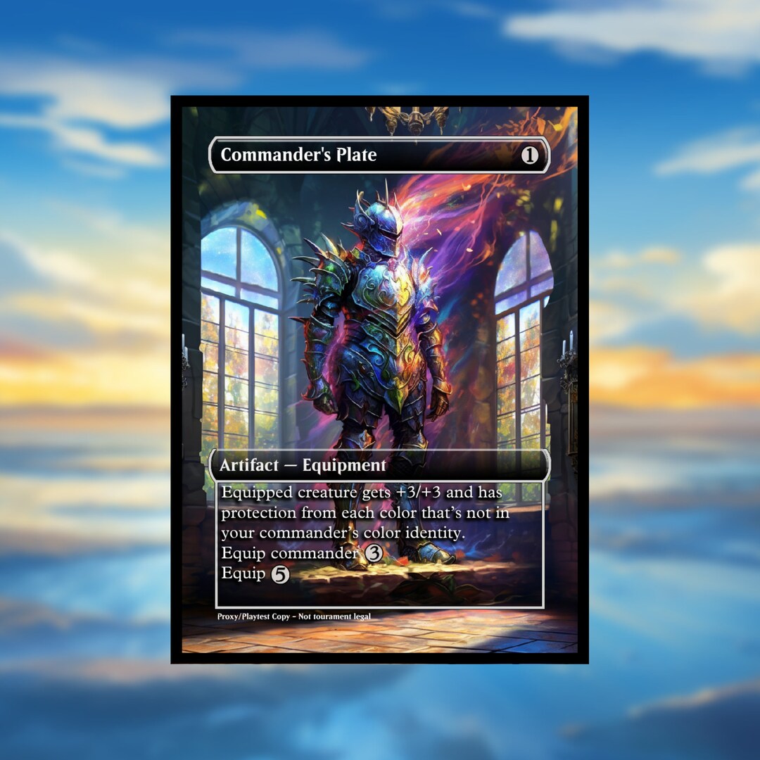 Commander's Plate MTG Proxy Clear Frame Proxy Commanders Plate ...