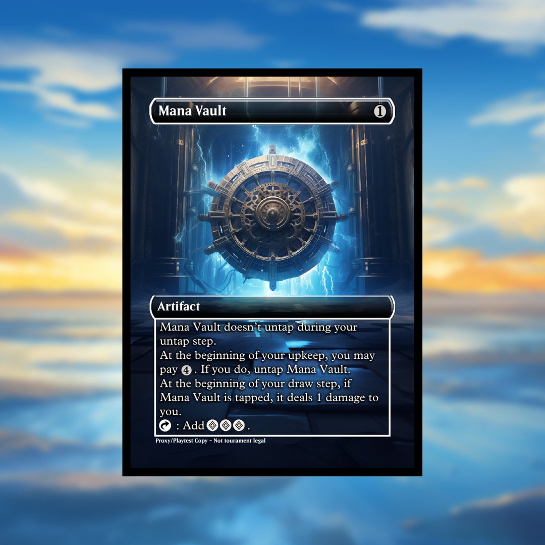 Mana Vault Proxy Clear Frame Proxy Mana Vault Card for Commander Mana ...