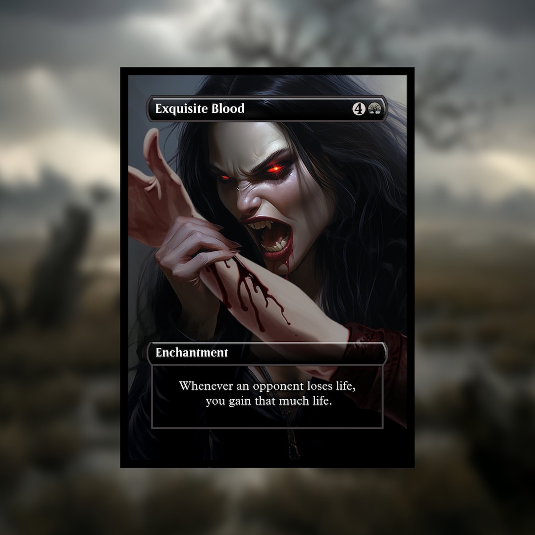 Exquisite Blood MTG Proxy Clear Frame Custom Game Cards for Commander ...