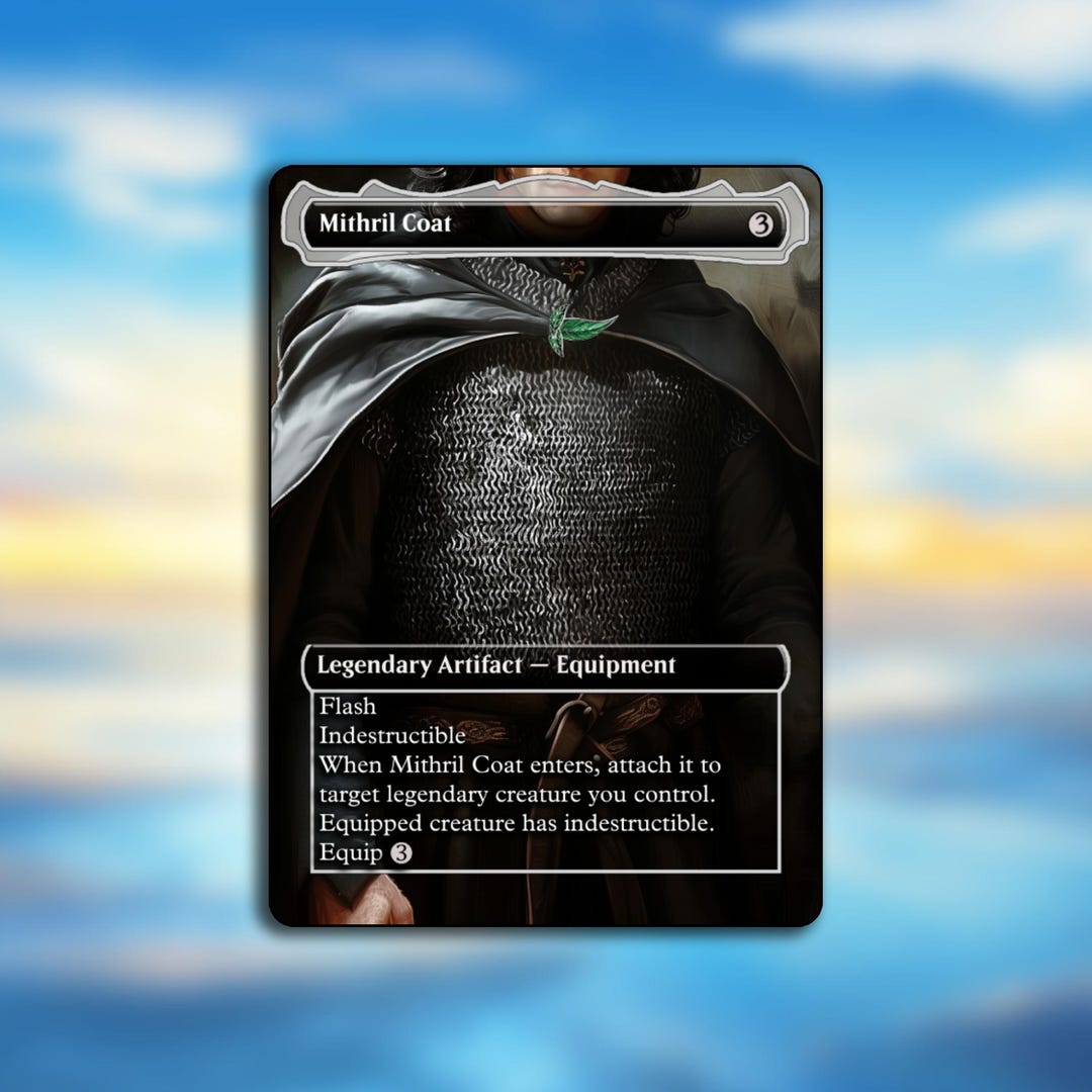 Mithril Coat MTG Proxy Borderless Custom Art Game Cards for Commander ...