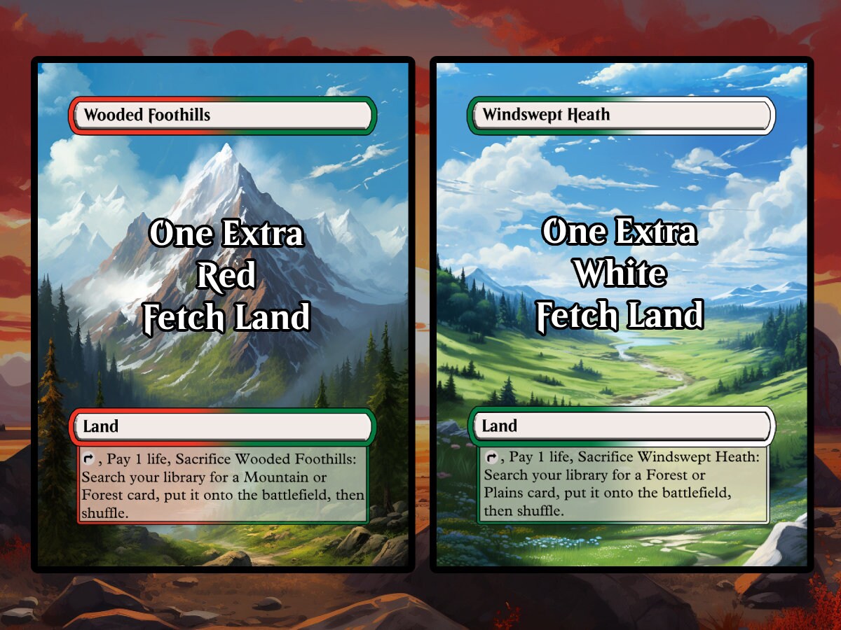 Boros Land Proxy Set 10 Red and White Dual Land Cards - Etsy