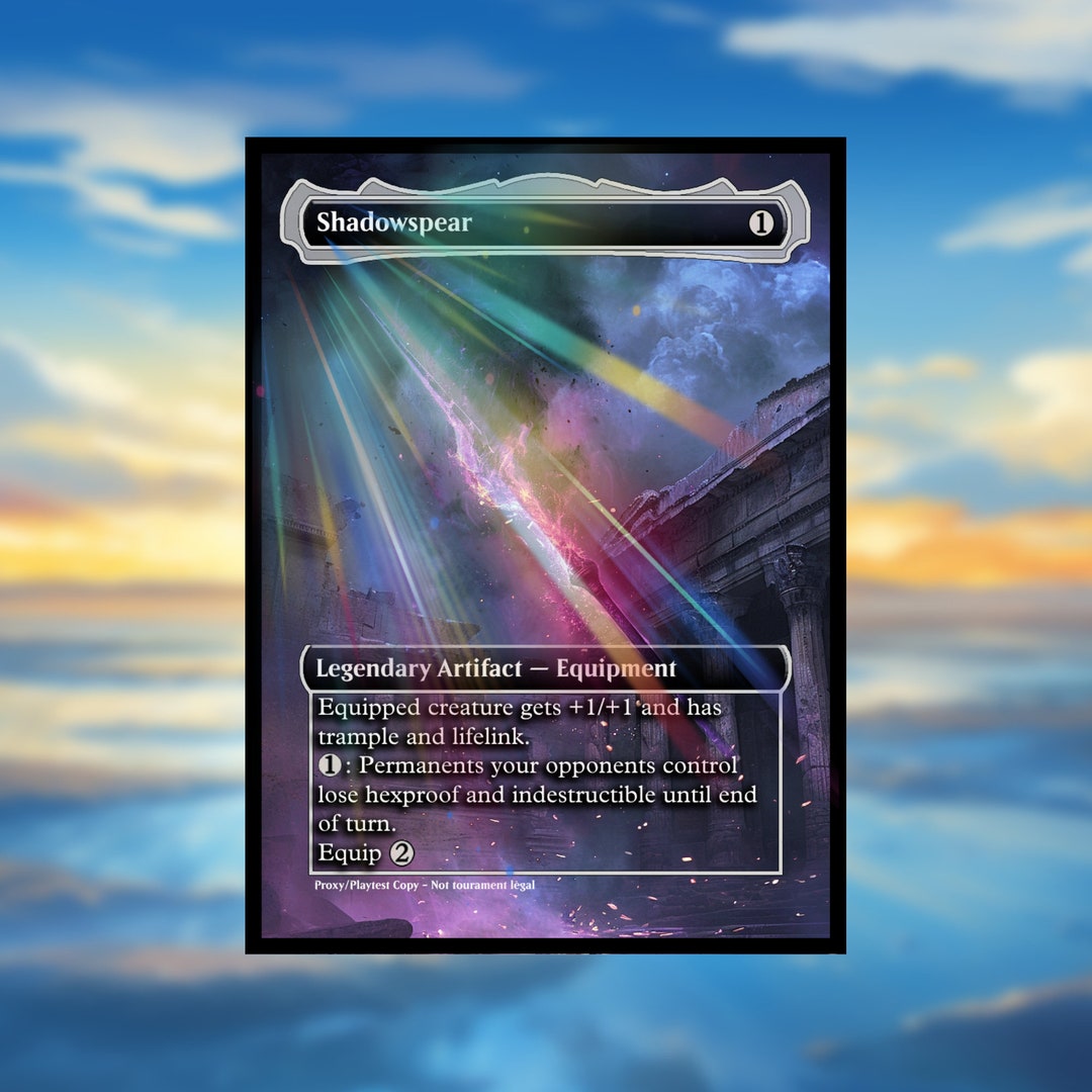 Shadowspear Foil MTG Proxy Clear Frame Custom Art Cards for Commander Proxy Shadowspear Proxies ...