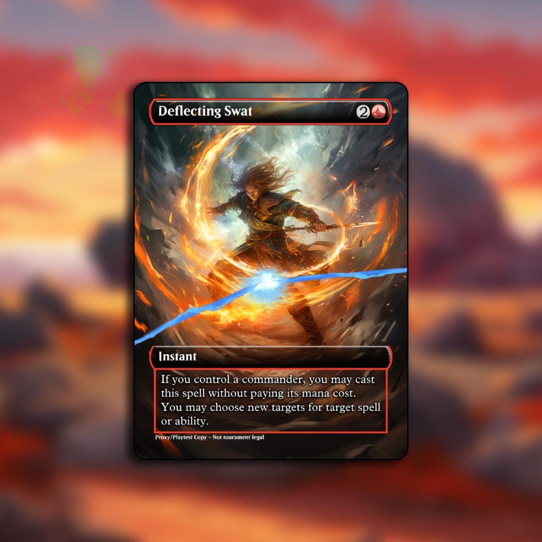 Deflecting Swat MTG Proxy Borderless Frame Custom Art Game Card for ...