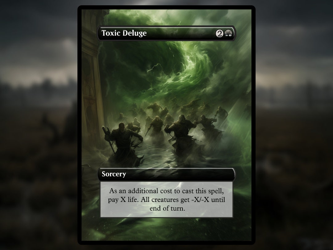 Toxic Deluge Proxy Custom Game Cards for Commander - Etsy Canada