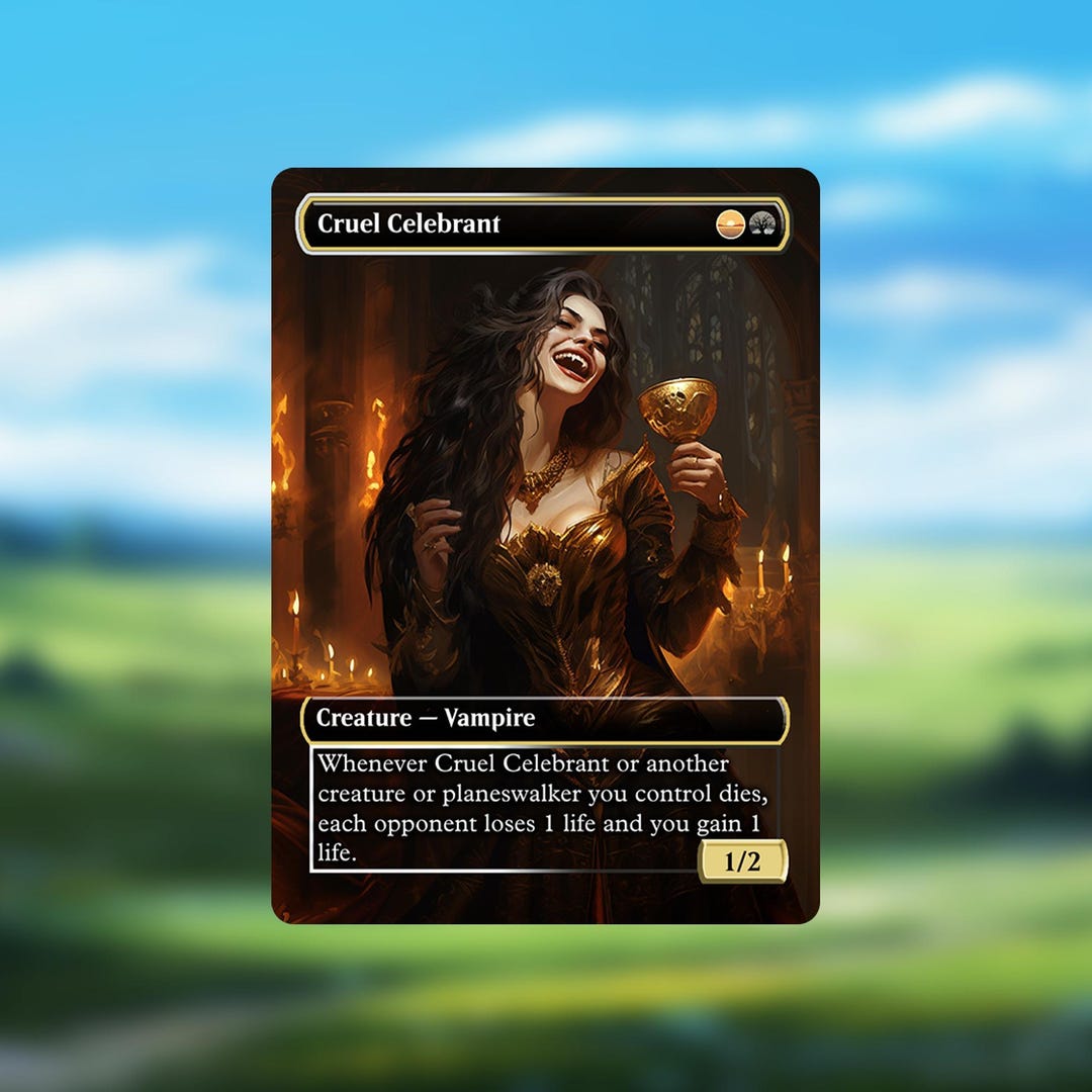 Cruel Celebrant MTG Proxy - Borderless Custom Art Game Cards for ...