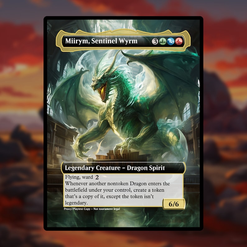 Miirym Sentinel Wyrm Dragon Proxy Custom Game Card for - Etsy