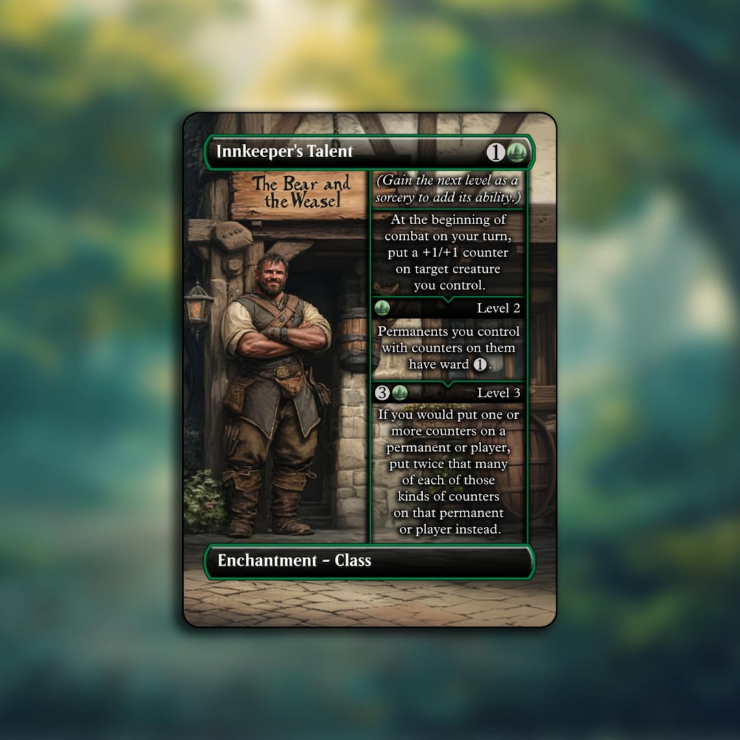 Innkeeper's Talent MTG Proxy Borderless Custom Game Cards for Commander ...
