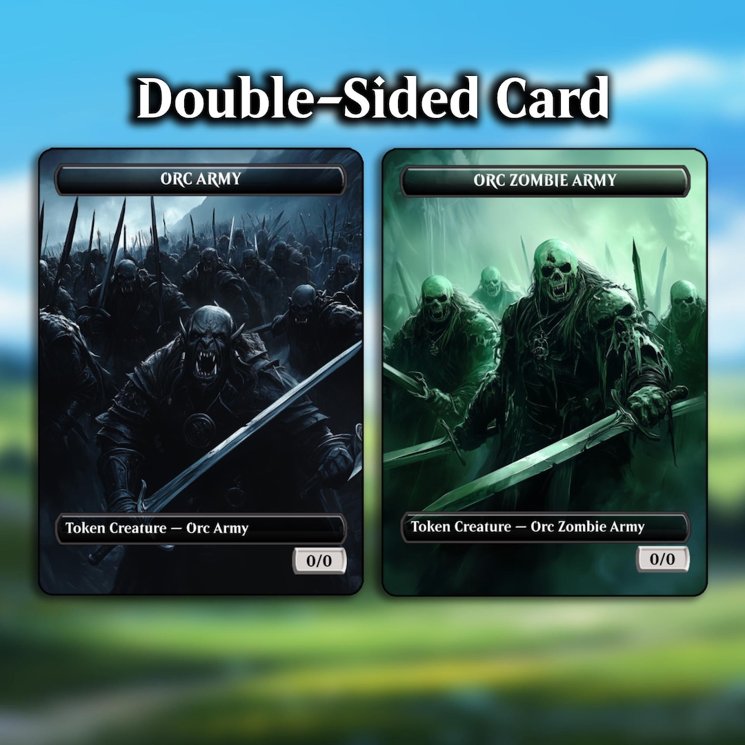 Zombie Army Orc Army Zombie Orc Army Token Proxy Mulitple Designs Custom Art Game Cards for ...