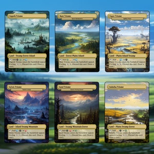 MTG Triome Land Proxy Pack - Custom Game Cards for Commander - MTG Land ...