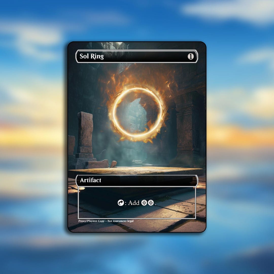 Sol Ring Proxy - Clear Frame - Custom Game Card for Commander - Proxy Sol Ring Proxies - Etsy