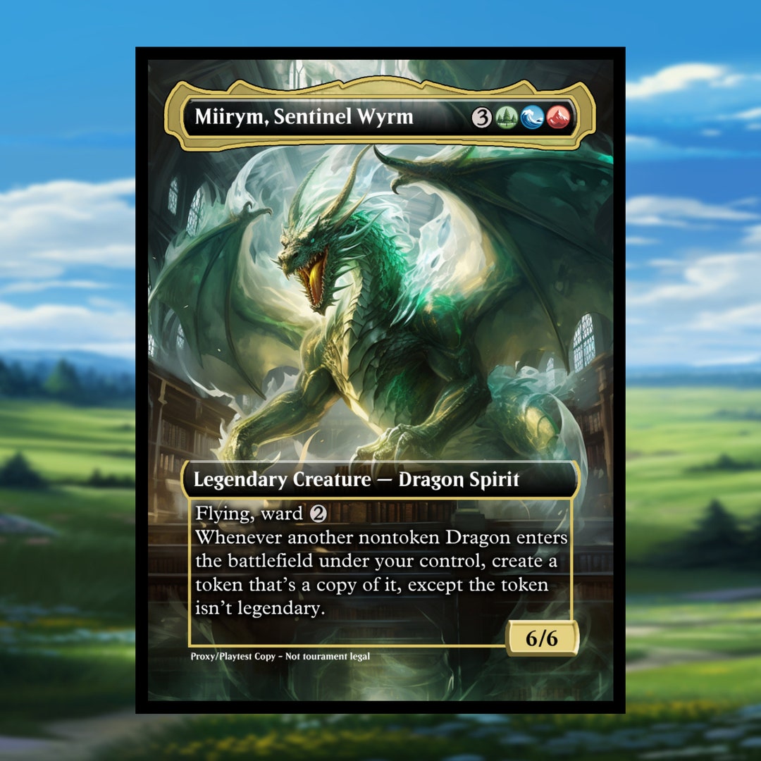 Miirym Sentinel Wyrm Proxy Clear Frame Custom Game Card for Commander ...