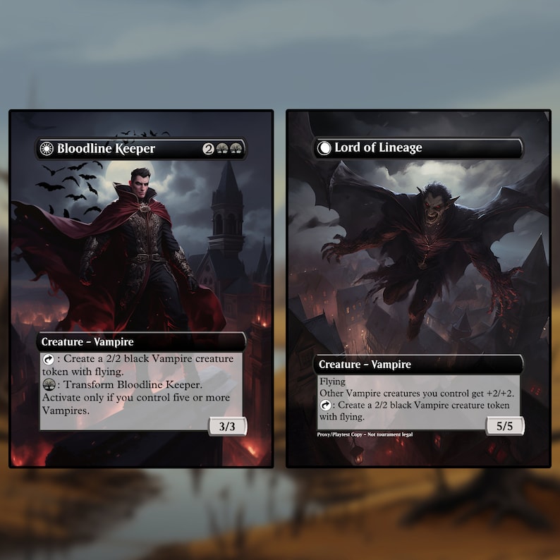Bloodline Keeper Lord of Lineage MTG Proxy Custom Game Cards - Etsy
