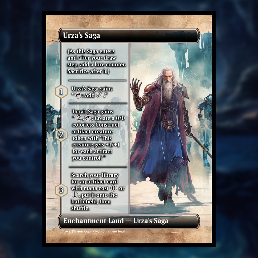 Urza's Saga Proxy Custom Art Game Cards for Commander MTG Compatible ...