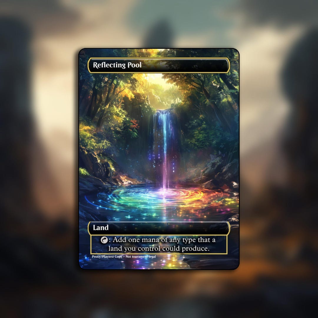Reflecting Pool MTG Proxy Custom Art Game Cards for Commander MTG Proxy Reflecting Pool MTG ...