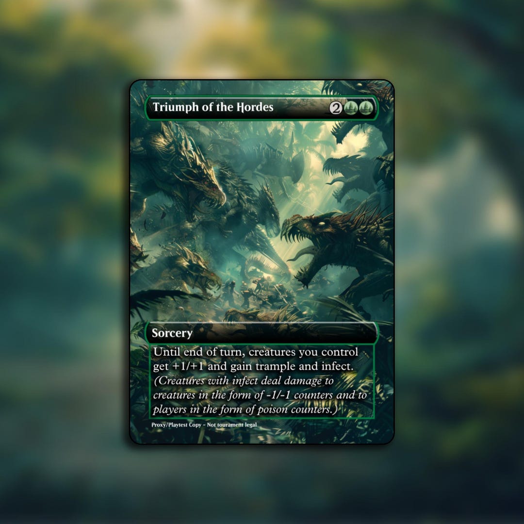 Triumph of the Hordes MTG Proxy Clear Frame Commander Proxy Triumph of ...