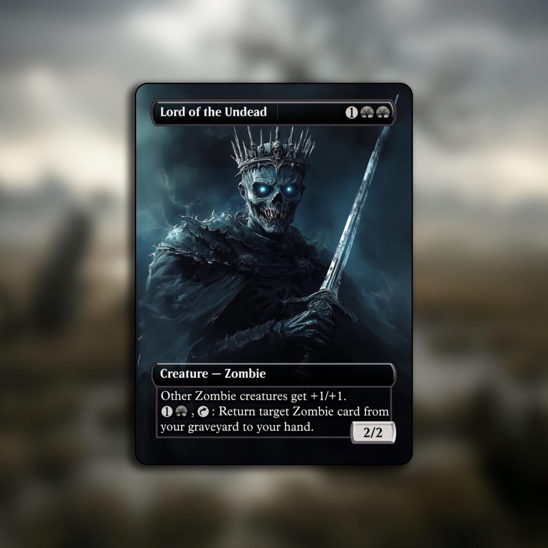 Lord of the Undead MTG Proxy Clear Frame Custom Game Cards for ...