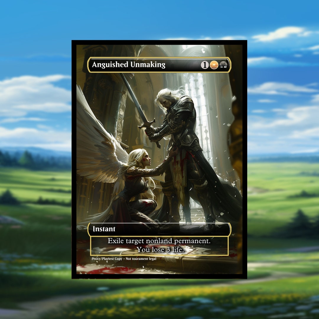 Anguished Unmaking MTG Proxy Clear Frame Custom Game Card for Commander ...