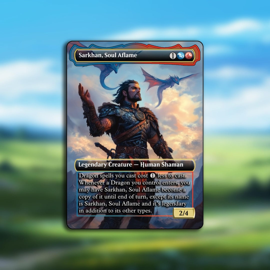 Sarkhan Soul Aflame MTG Proxy Clear Frame Custom Game Cards for ...