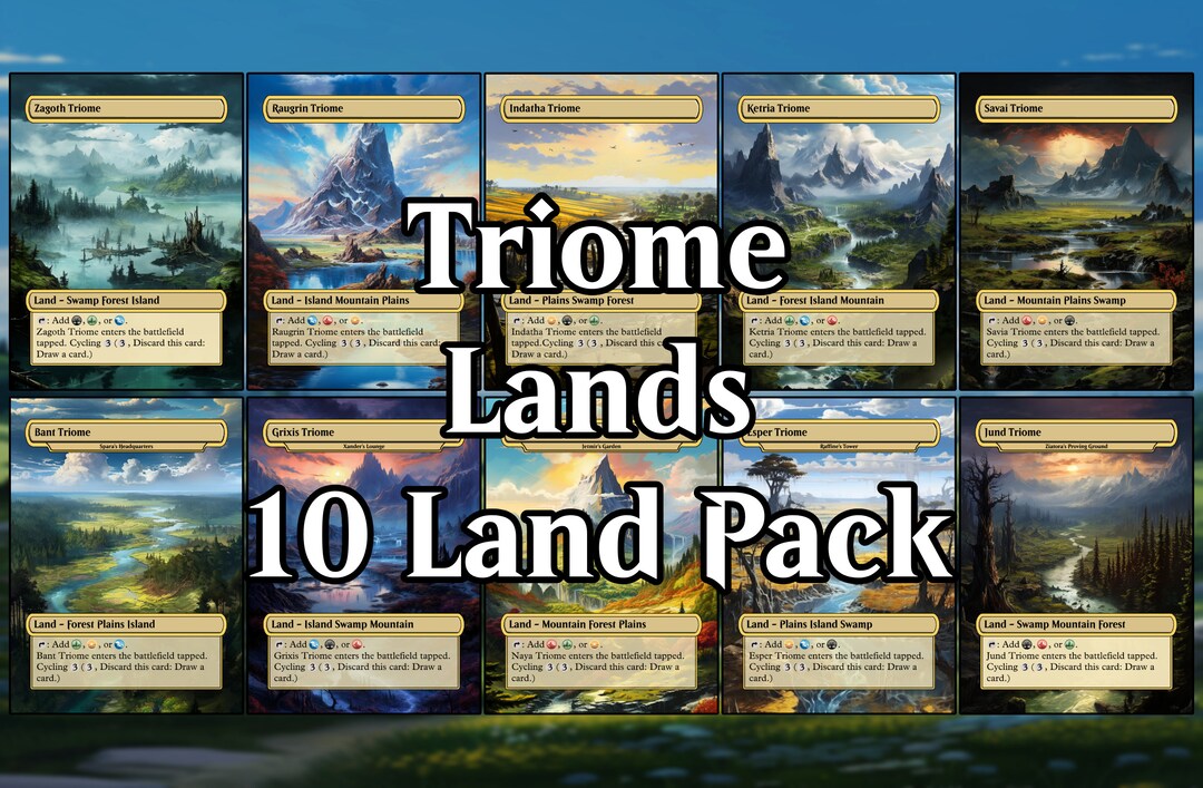 MTG Triome Land Proxy Cards Custom Game Cards for Commander Proxies ...