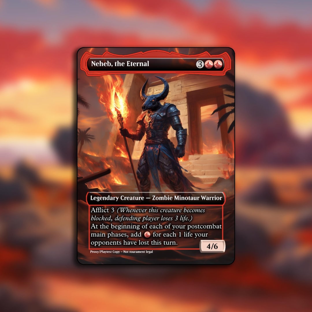 Neheb the Eternal MTG Proxy - Clear Frame - Custom Art Game Cards for ...