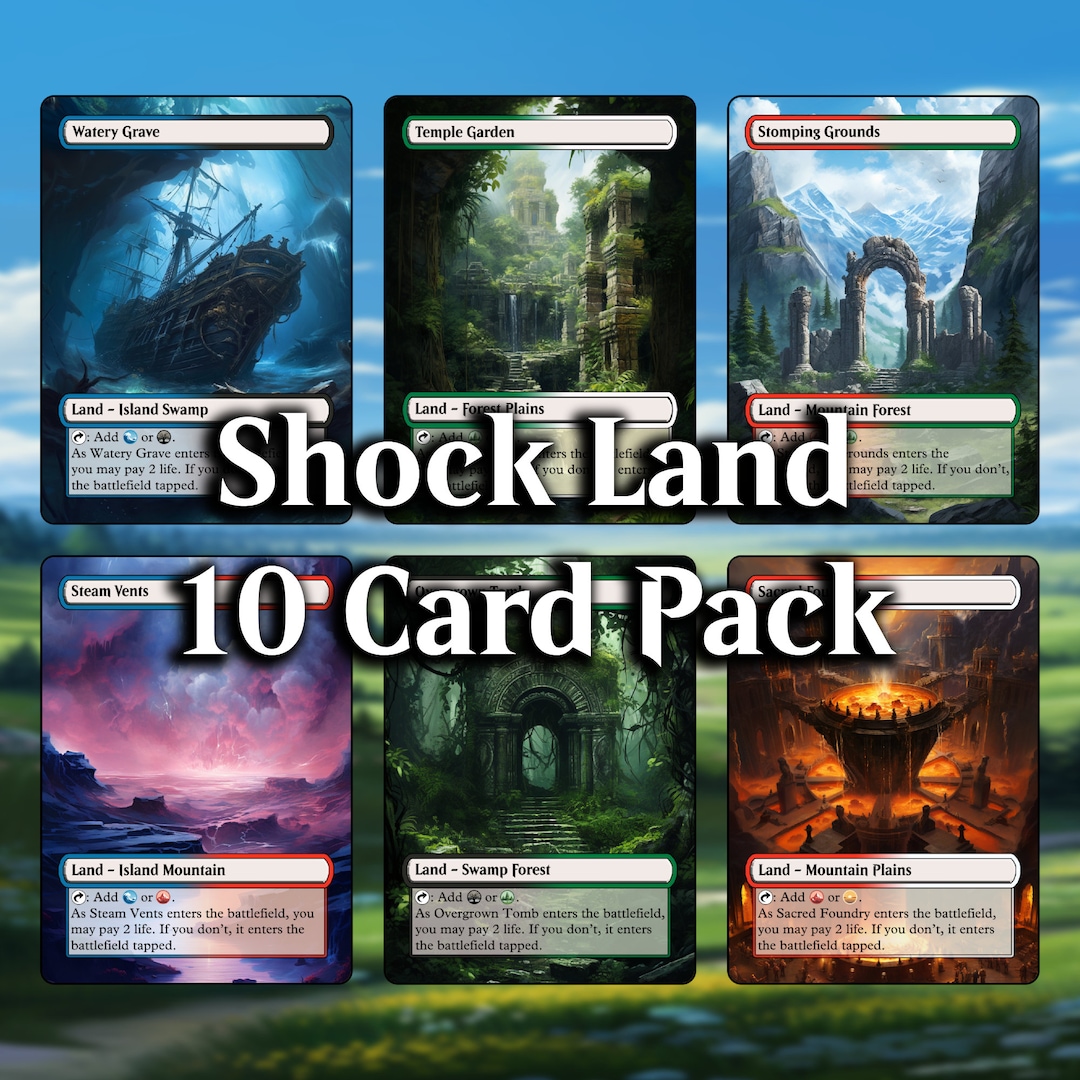 MTG Proxy Shock Lands Set 10 Custom Game Cards for Commander Proxy ...
