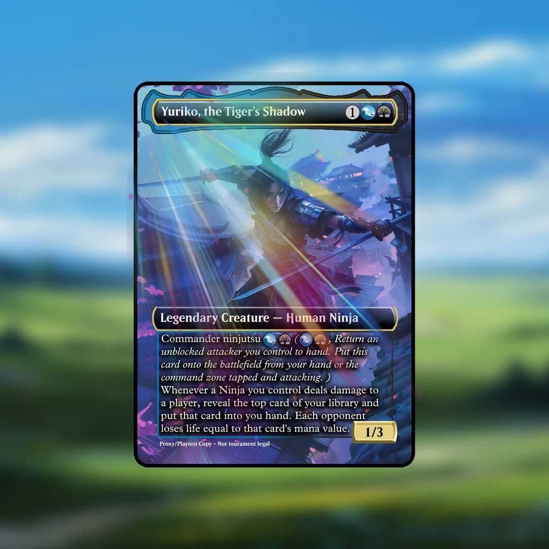 Foil Yuriko, the Tiger's Shadow Proxy Custom Art Game Cards for ...