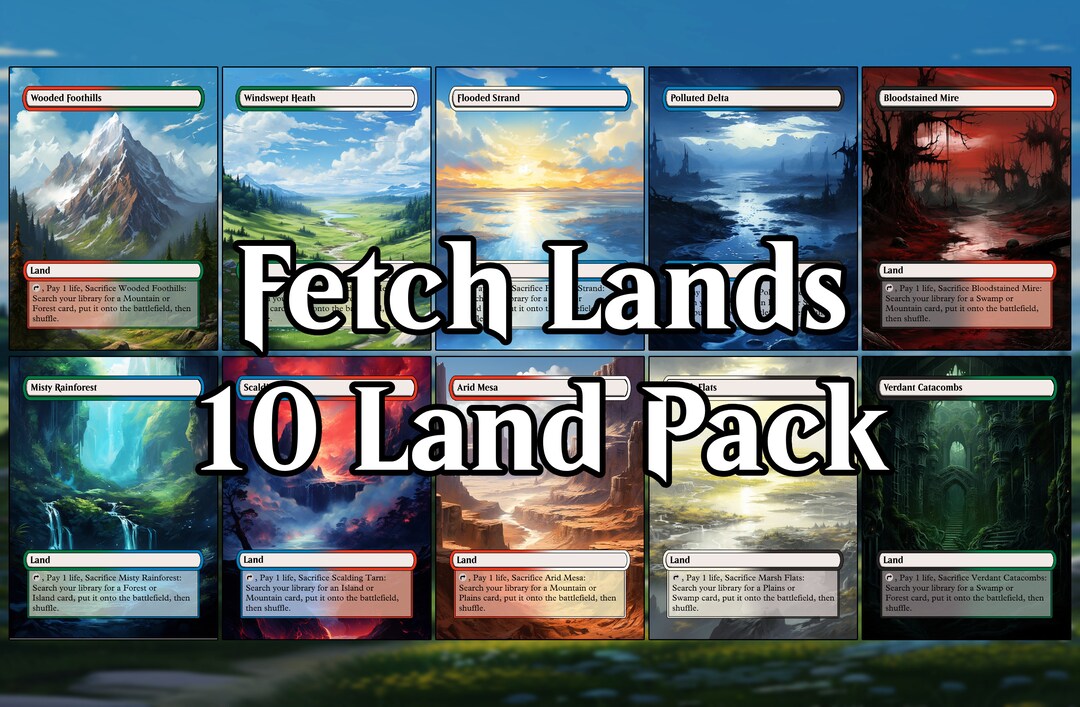 Fetch Land Proxy Cards 10 Custom Game Cards for Commander Proxy Fetch Land Fetch Land Proxies ...