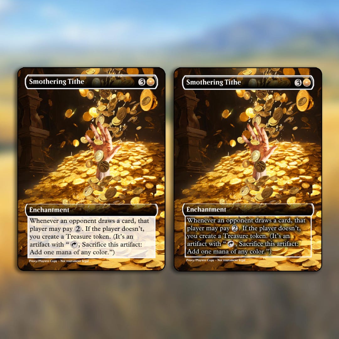 Smothering Tithe MTG Proxy Multiple Designs Custom Art Game Cards for Commander MTG Proxy ...
