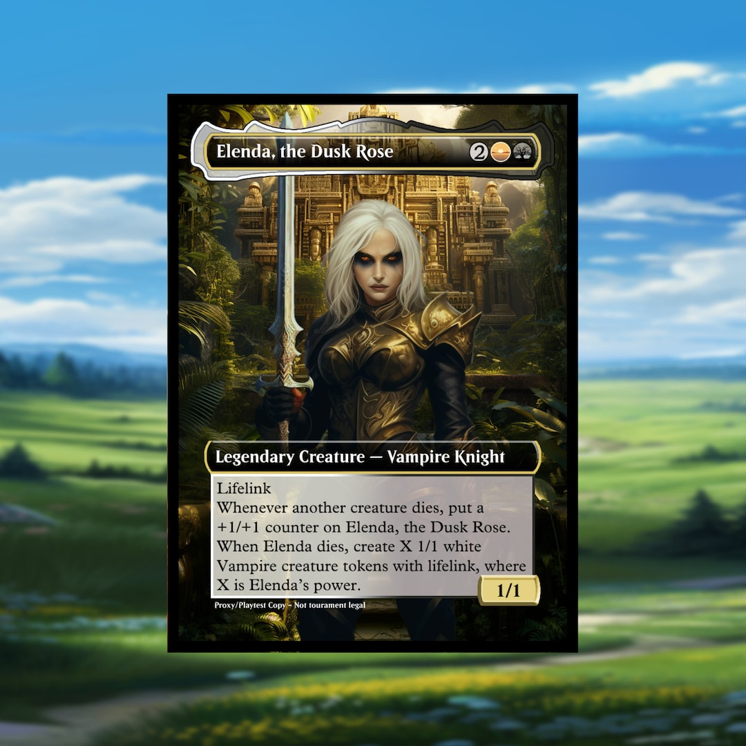 Elenda, the Dusk Rose MTG Proxy Custom Game Cards for Commander EDH ...