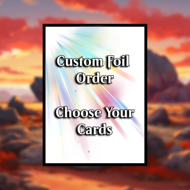 Custom Mtg Cards - Etsy