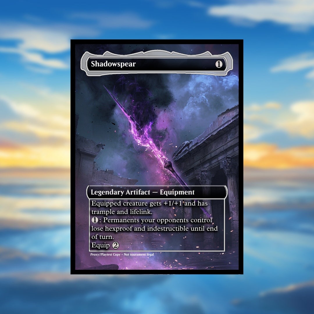 Shadowspear Proxy Clear Frame Custom Art Cards for Commander Proxy ...