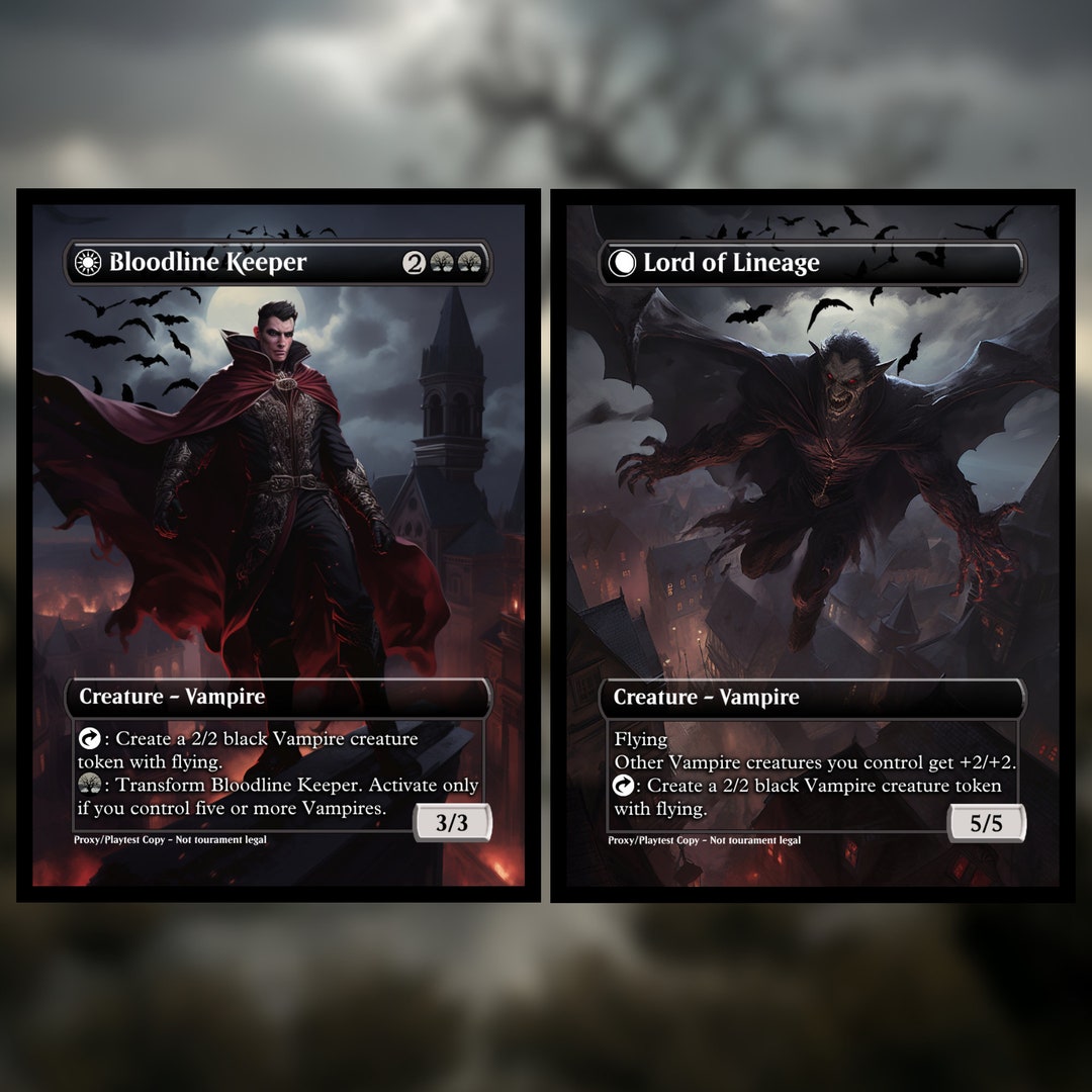 Bloodline Keeper Lord of Lineage MTG Proxy Clear Frame Custom Cards for ...