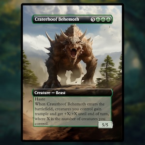 Craterhoof Behemoth Proxy Custom Game Cards for Commander Proxy ...