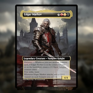 Foil Edgar Markov MTG Proxy Game Card Custom Cards for Commander Proxy ...