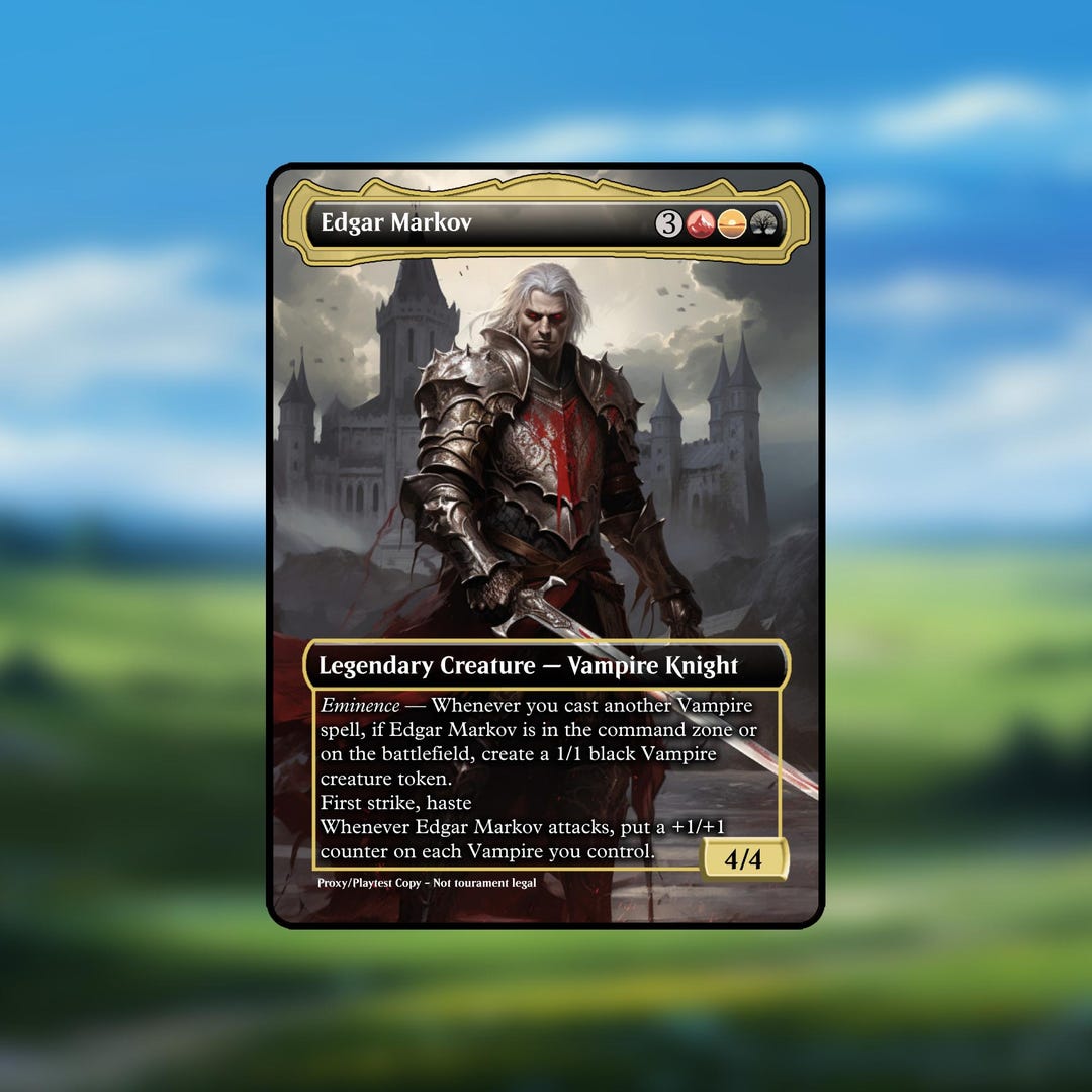 Edgar Markov MTG Proxy Custom Art Game Cards for Commander MTG ...