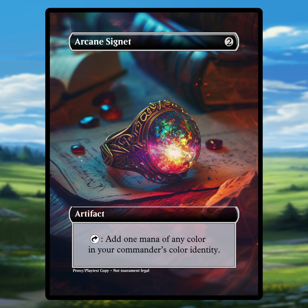Arcane Signet Proxy Regular Frame Custom Game Card for Commander Proxy ...