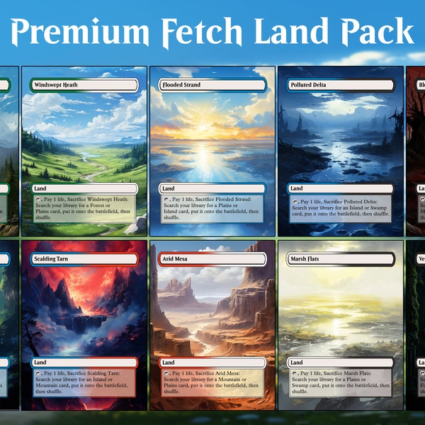 Mtg Proxy Fetch Lands - Etsy