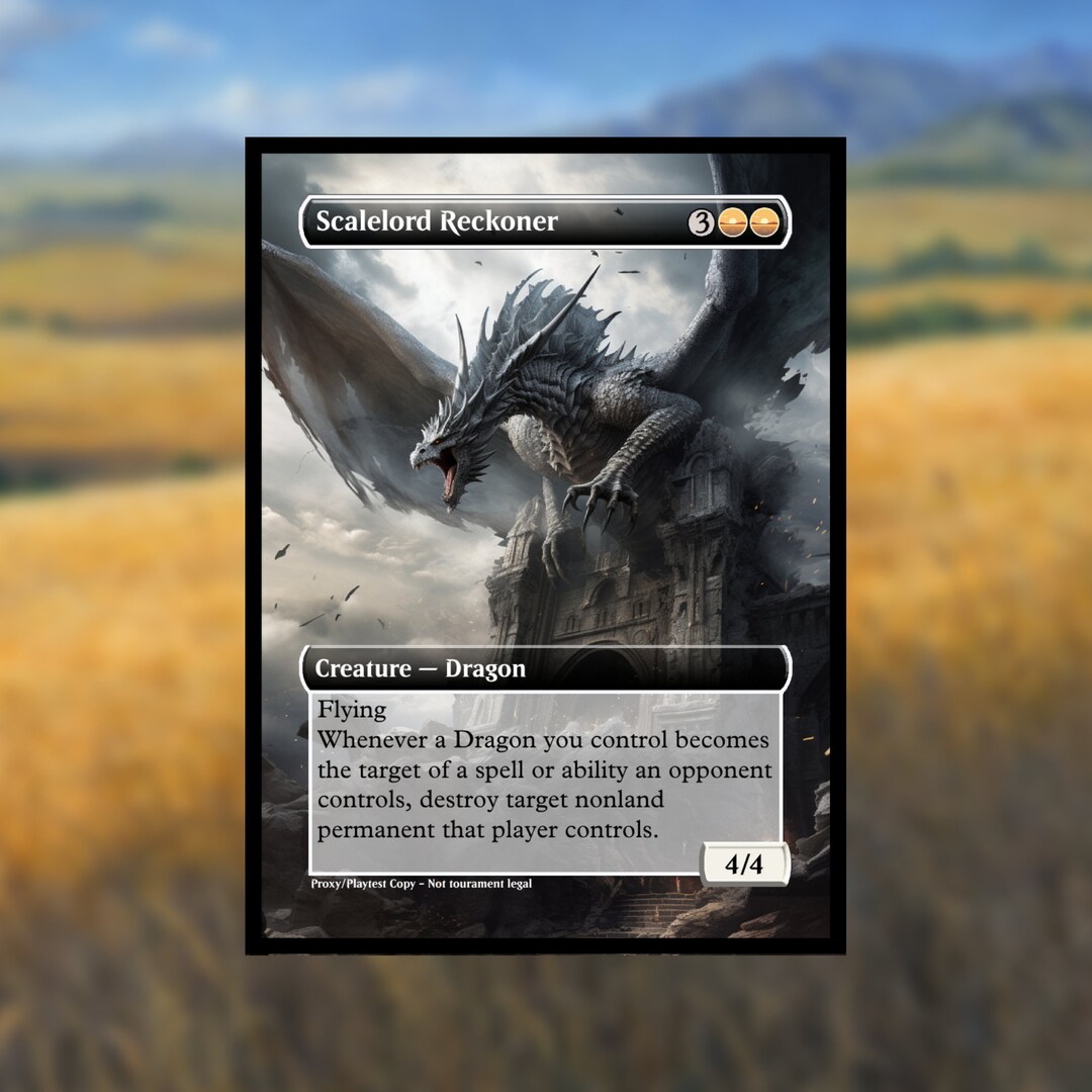 Scalelord Reckoner Proxy Regular Frame Custom Game Card for Commander MTG Compatible Proxy ...
