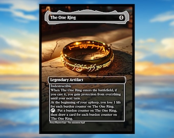 The One Ring MTG Proxy Custom Card, Full Art EDH - Etsy