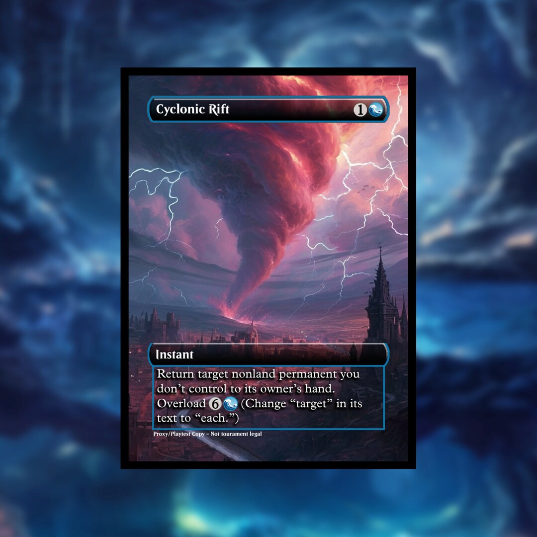 Cyclonic Rift MTG Proxy Clear Frame Custom Game Cards for Commander Proxy Cyclonic Rift Proxies ...
