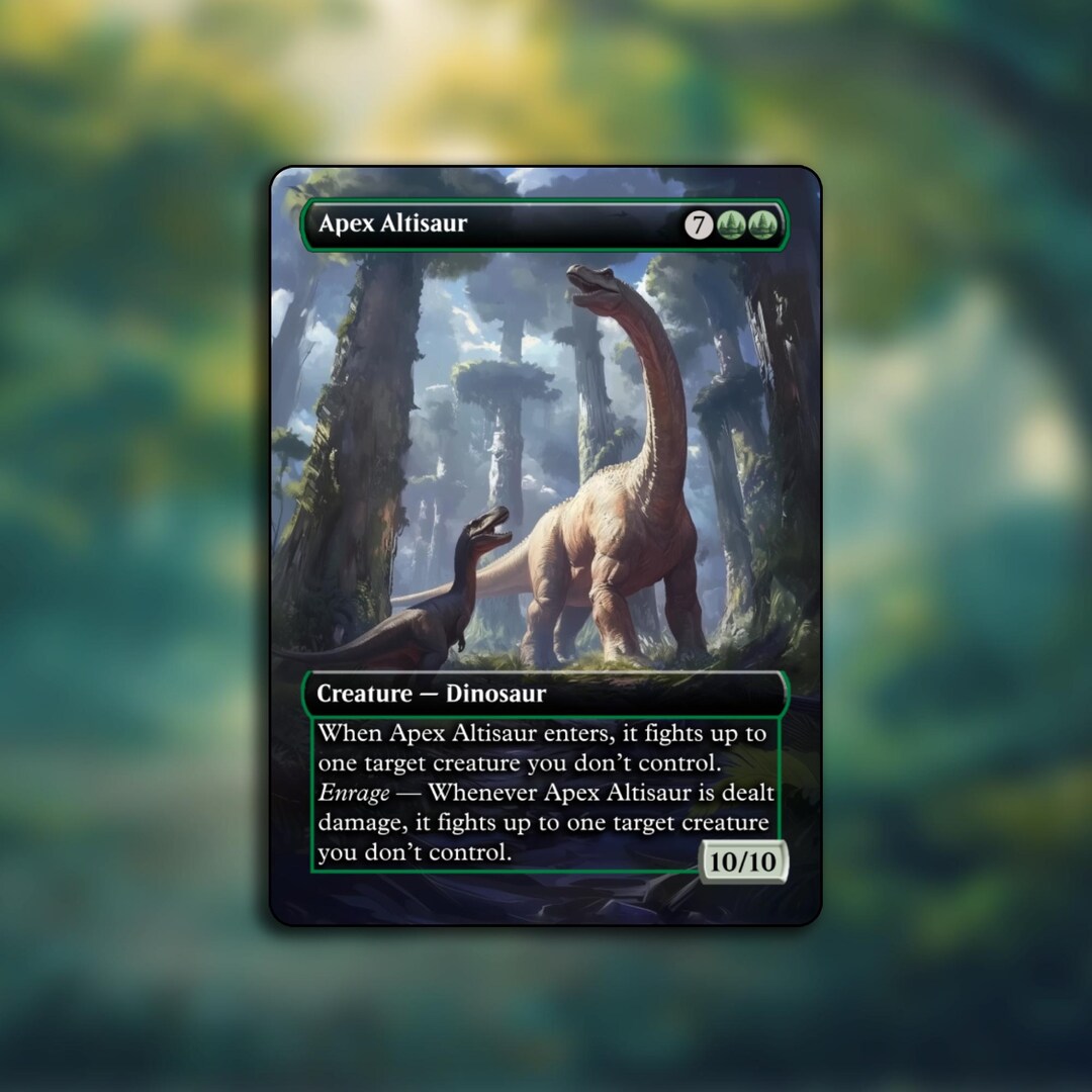 Apex Altisaur MTG Proxy Borderless Alt Art Custom Game Cards for ...